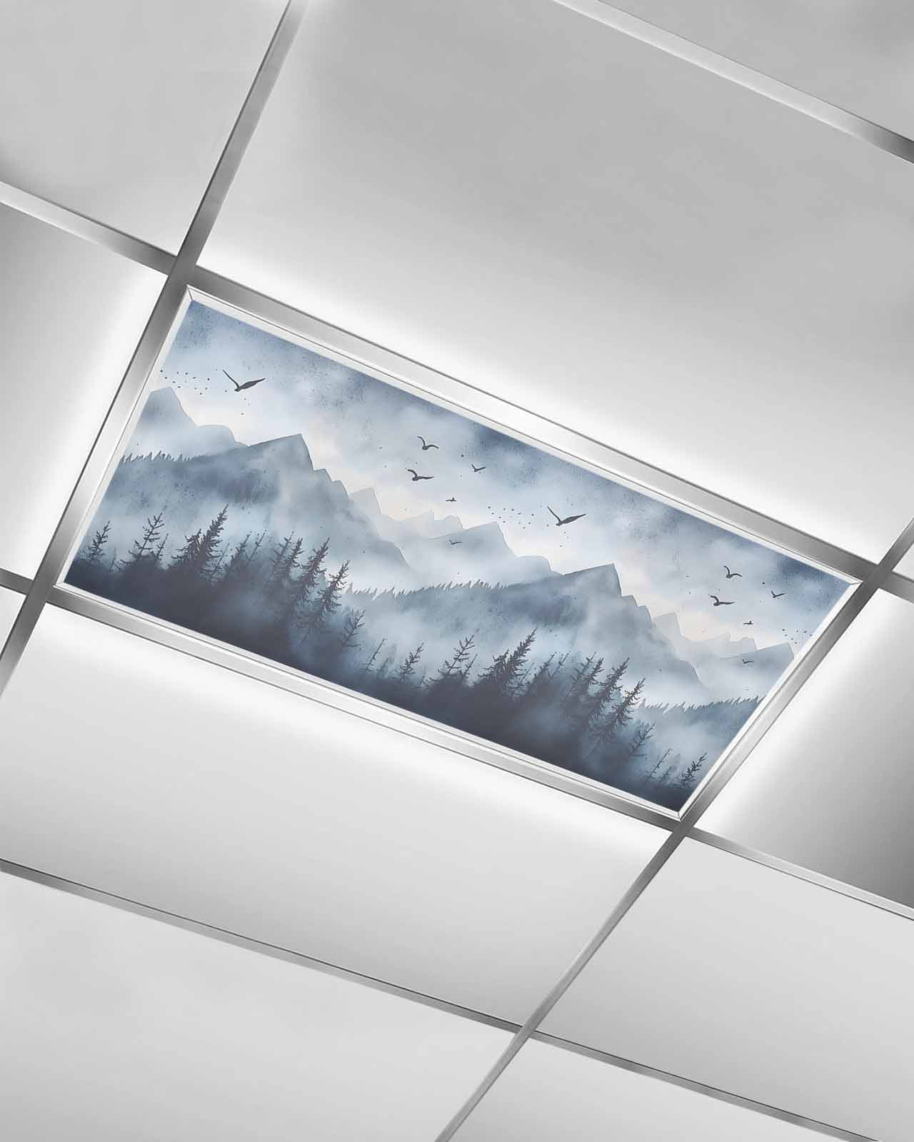 Blue Mountain Peak Fluorescent Light Covers for Ceiling Lights 4x2 feet ...