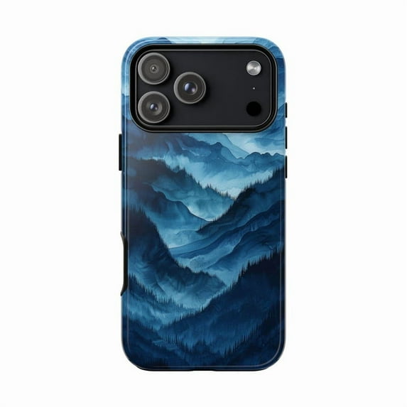 Blue Mountain Range Forest Wilderness Landscape iPhone Case 17 11 12 13 ...