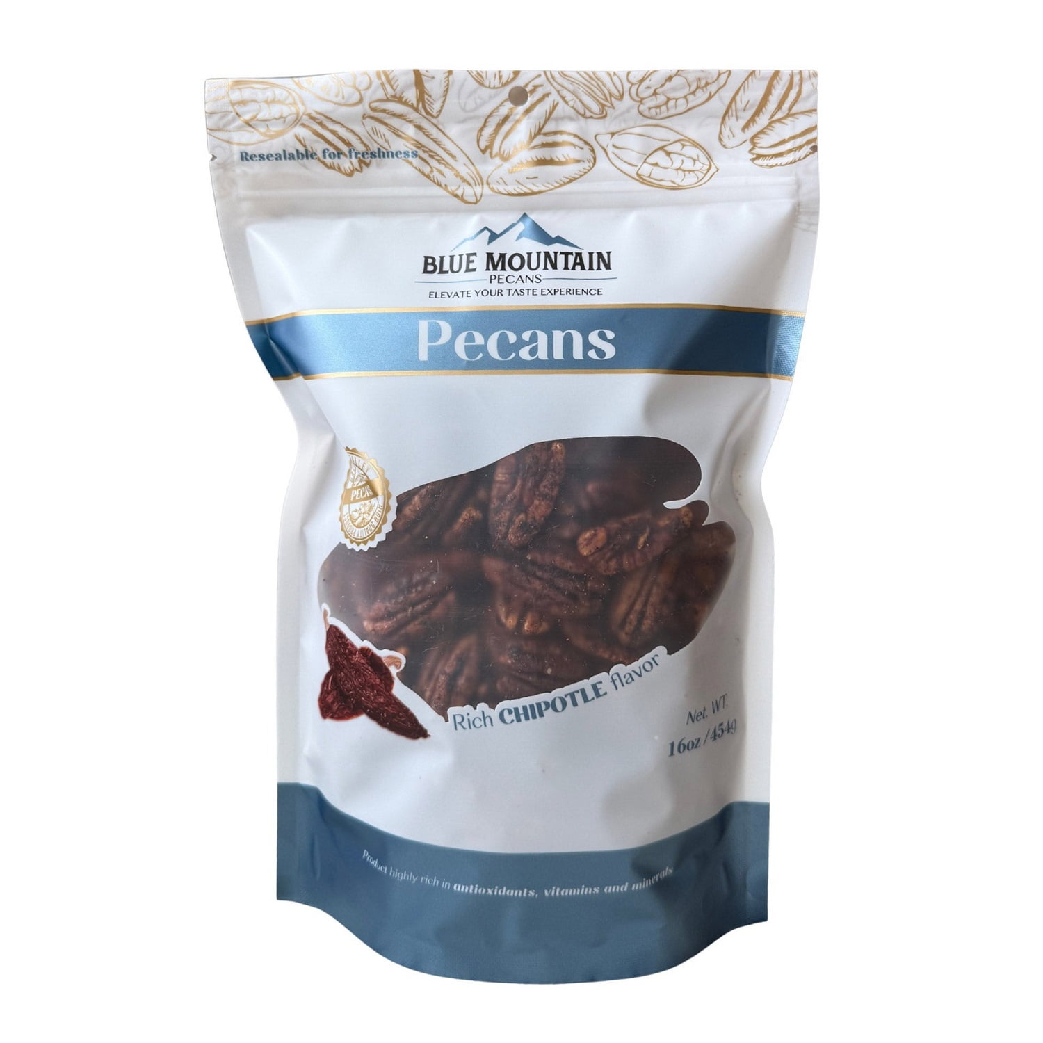 Blue Mountain Rich Chipotle Pecans, 16 Ounce - Walmart.com