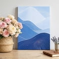 Blue Mountain Ridges Canvas Wall Art for Living Room, Sky Blue Ombre ...