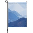 Blue Mountain Ridges House Flags For Outdoor, Sky Blue Ombre Fluid ...