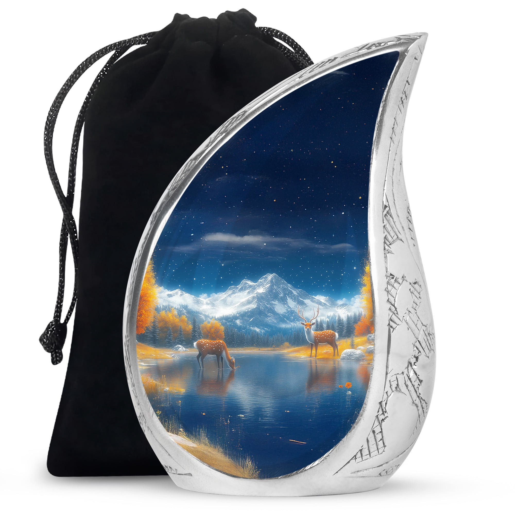 Blue Mountain & River Deer Large Memorial Ashes Adult Man & Women ...