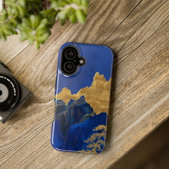 Blue Mountain Scenic Calm Nature Inspired Landscape Phone Case 17 16 15 ...