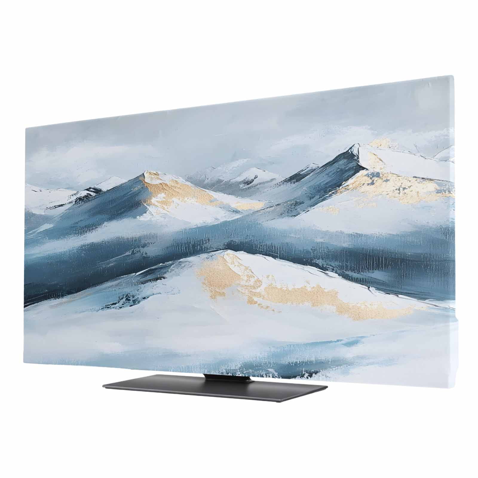 Blue Mountain TV Dust Cover 75 Inch, Abstract Sky Snow Scenery Gradient ...