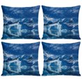 Blue Mountain Throw Pillow Covers 16 x 16 Inch Pillow Covers Set of 4 ...