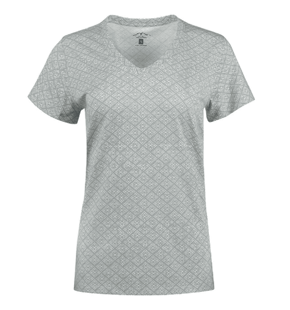 Blue Mountain YKL-9072 Women's Short Sleeve V-Neck T-shirt, Medium ...