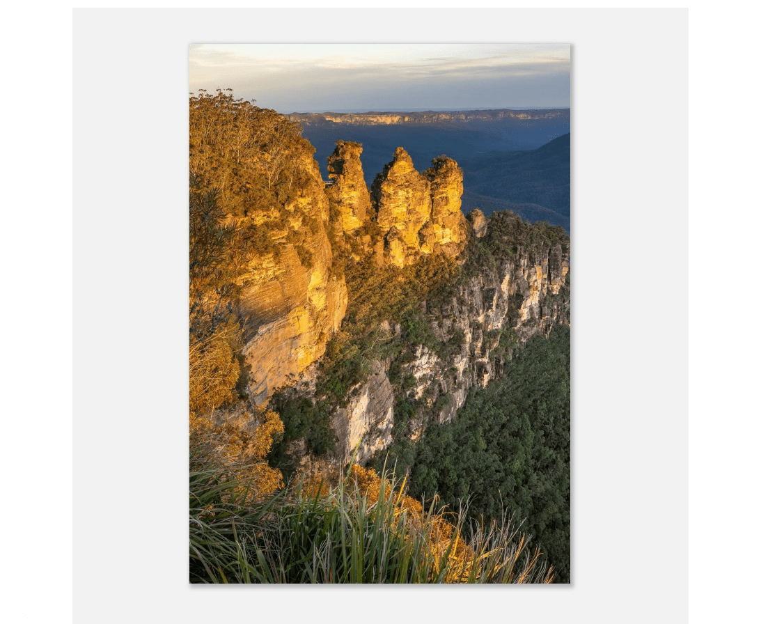 Blue Mountains Three Sisters Poster Australian Landscape Photography ...