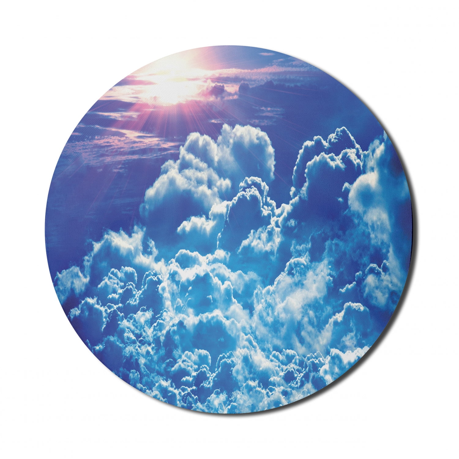 Blue Mouse Pad for Computers, Heavenly Sky Scene Clouds and Purple Tone ...