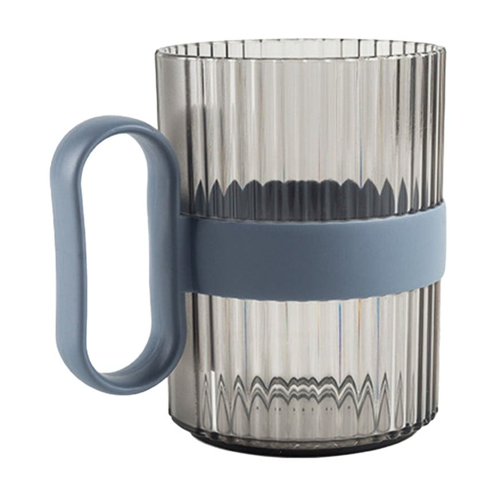 Blue Mouthwash Cup 380Ml Transparent Plastic Cup With Handle High ...