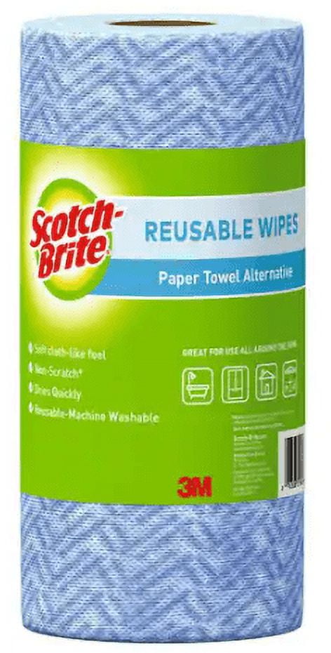 Blue Multi-Use Reusable Cloth Wipes (40 Perforated Cloths Per Roll) (3 ...