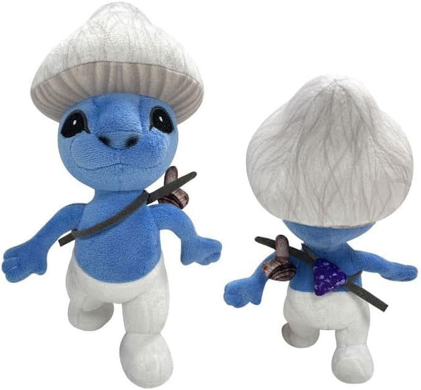 Blue Mushroom Cat Plush Toy ,10'' Stuffed Animal Cute Blue Cat Plushies ...