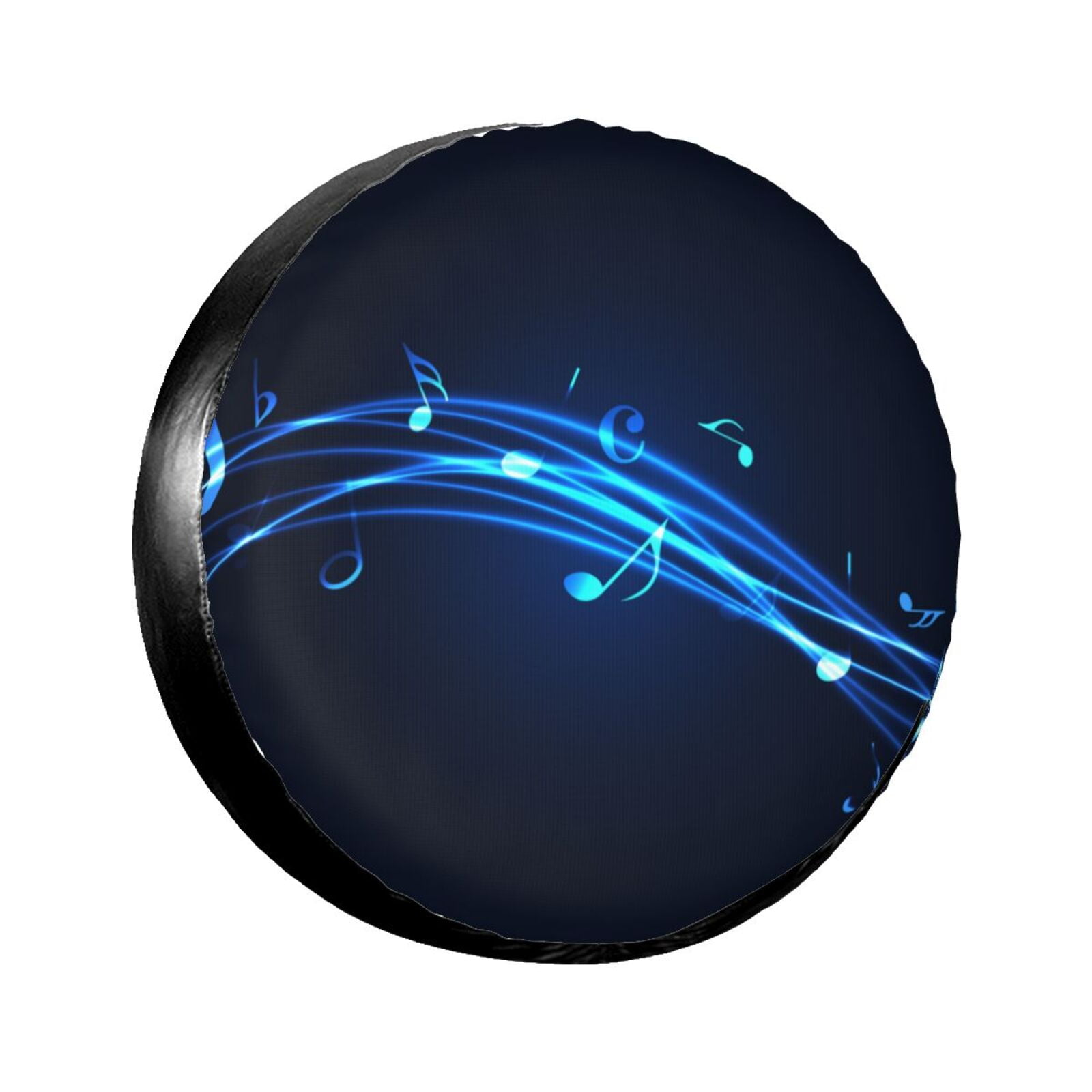 Blue Music Notes Car Tire Dust Cover SUV Truck Travel Trailer ...