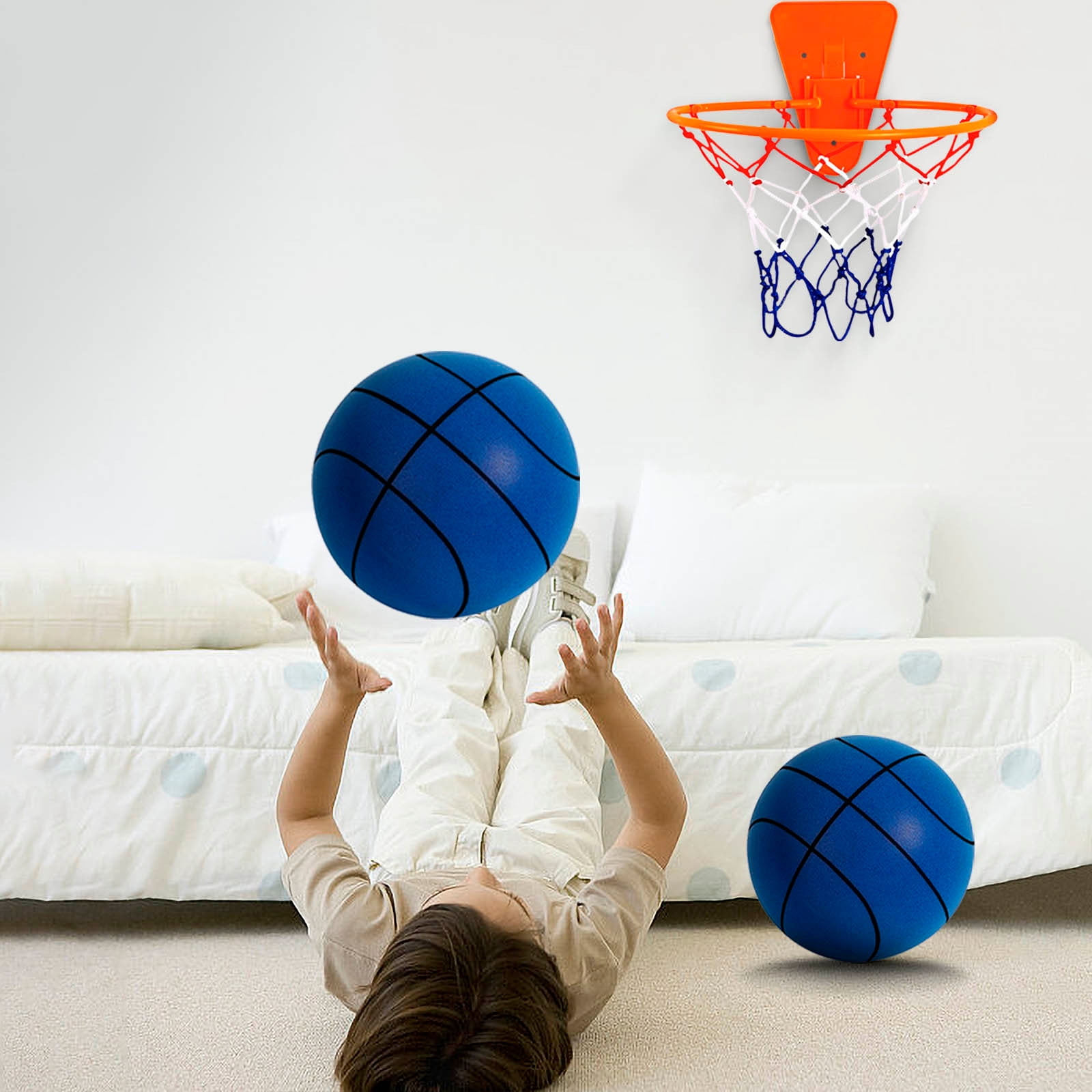 Blue Mute Ball Indoor Children'S Silent Basketball Racket Ball Sports ...