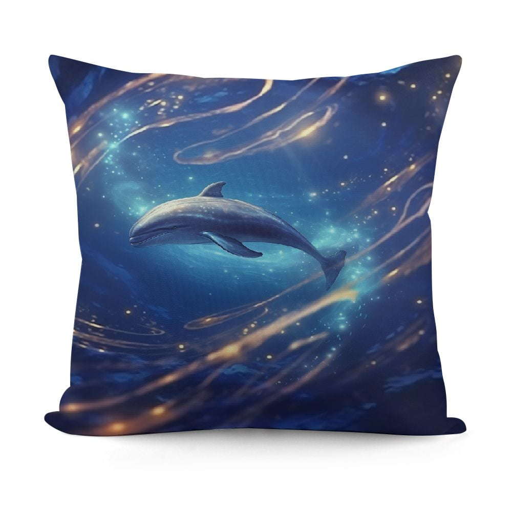 Blue Mysterious Nebula Pillow Cases Wild Sea Ocean Fish Cushion Cover ...