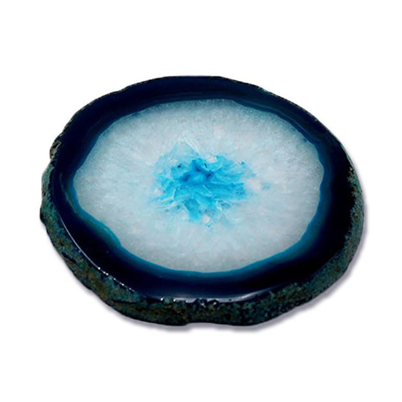 (Blue) Natural agate slice coasters round slice agate beverage kitchen ...
