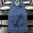 Blue Nautical Anchor Table Runner 70 Inches Long,Kitchen Dining ...