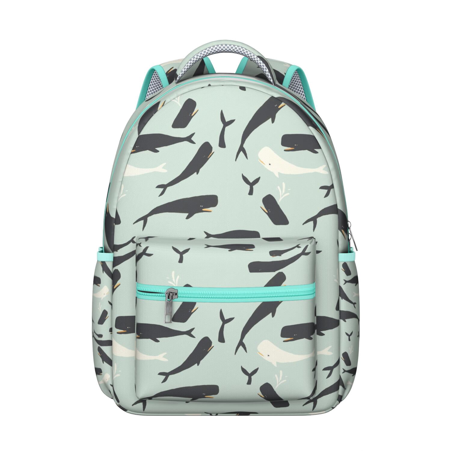 Blue Nautical Backpack with Shark Illustration - Waterproof & Ergonomic ...