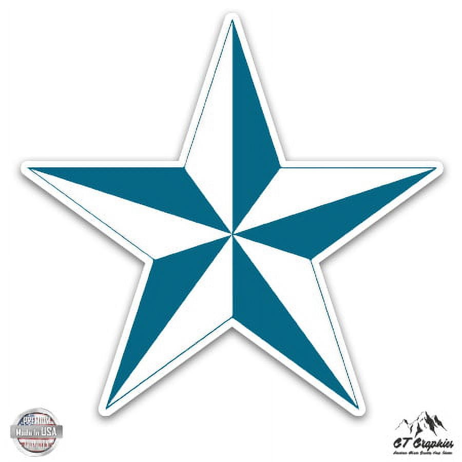 Blue Nautical Star - 5" Vinyl Sticker - For Car Laptop I-Pad ...