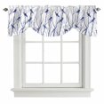 Blue Navy Branches Tie Up Valance Curtains Birds Abstracts Plant Modern ...