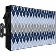 Blue Navy Grey Outdoor TV Cover 60 to 65 inch Geometric Medieval ...
