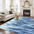 Blue Navy Nostalgia Pencil Touches Area Rugs 5x7 ft Gradient Lines ...