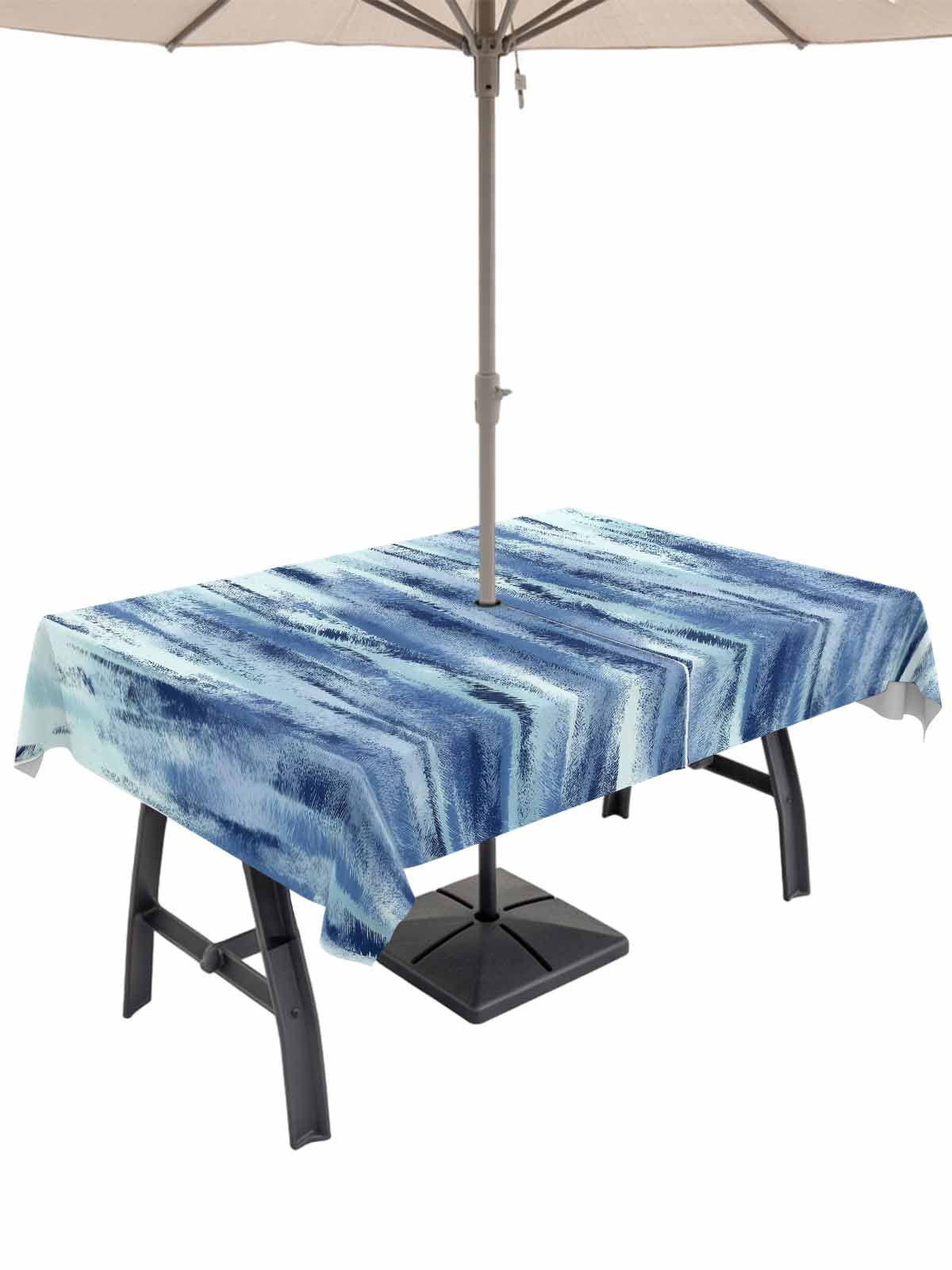 Blue Navy Nostalgia Pencil Touches Rectangle Outdoor Tablecloth with ...
