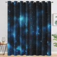 Blue Nebula Curtains for Living Room, Thermal Insulated Universe Space ...