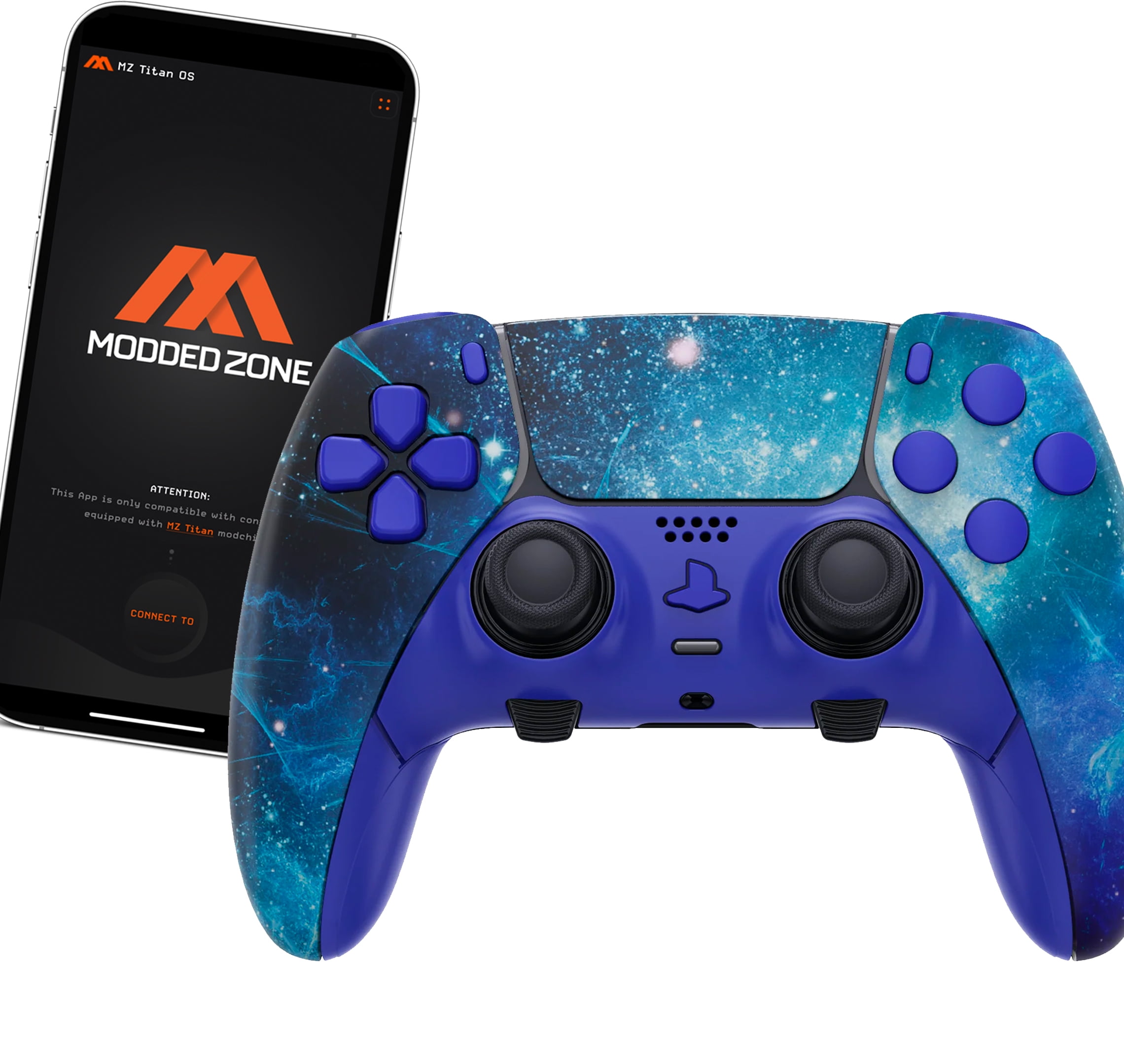 Blue Nebula MODDEDZONE Custom Modded EDGE Controller for PS5 & PC With ...