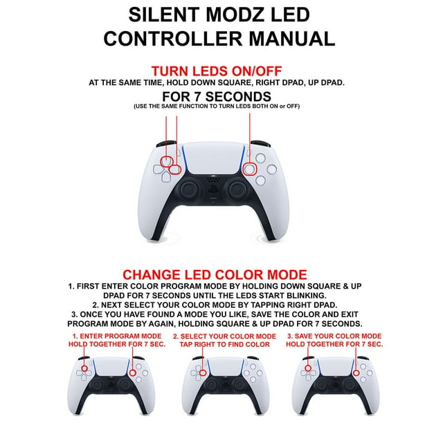 Blue Nebula Silent Modz LED Light Up Buttons Wireless Custom Controller ...