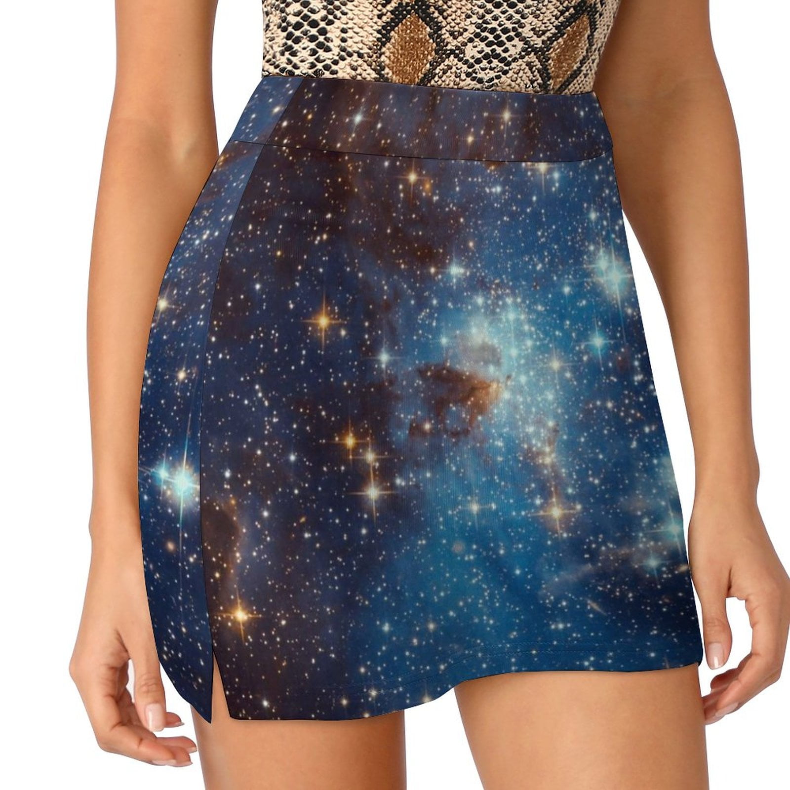 Blue Nebula Stars Space Women's skirt Sport Skort Skirt With Pocket ...