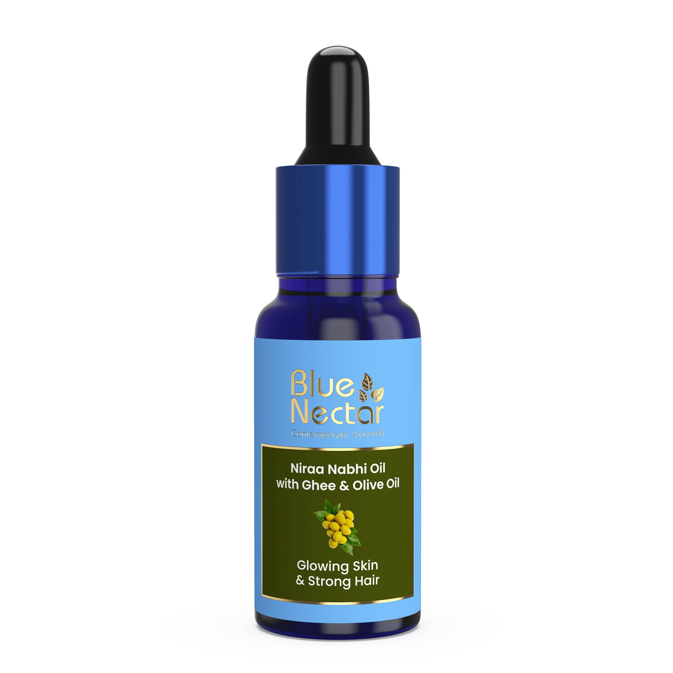 Blue Nectar Ayurveda Navel TGF4 Oil with Ghee & Olive for Belly Oiling ...
