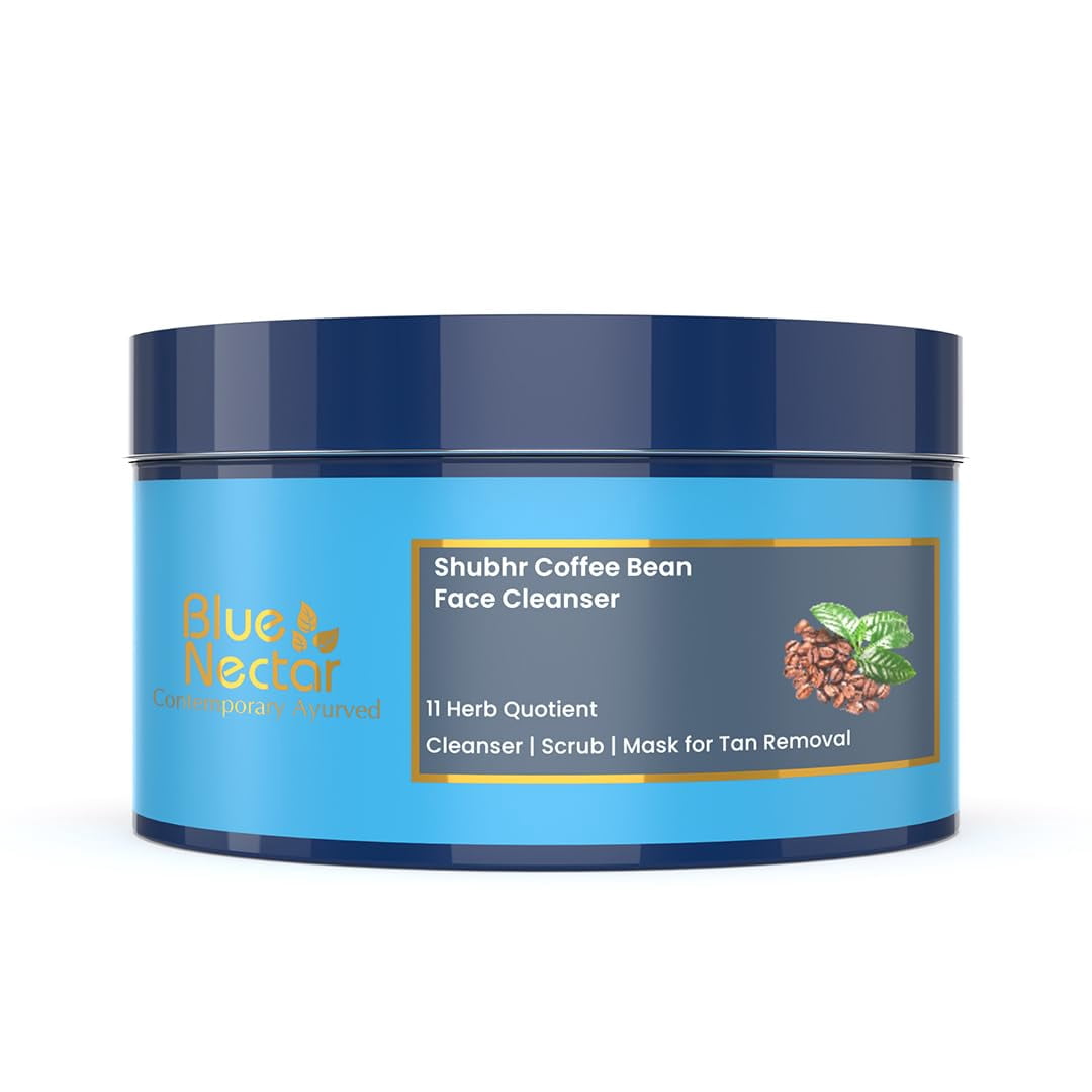 Blue Nectar Coffee Bean Natural Cleanser, 3-in-1 Cleanser, Face Scrub ...