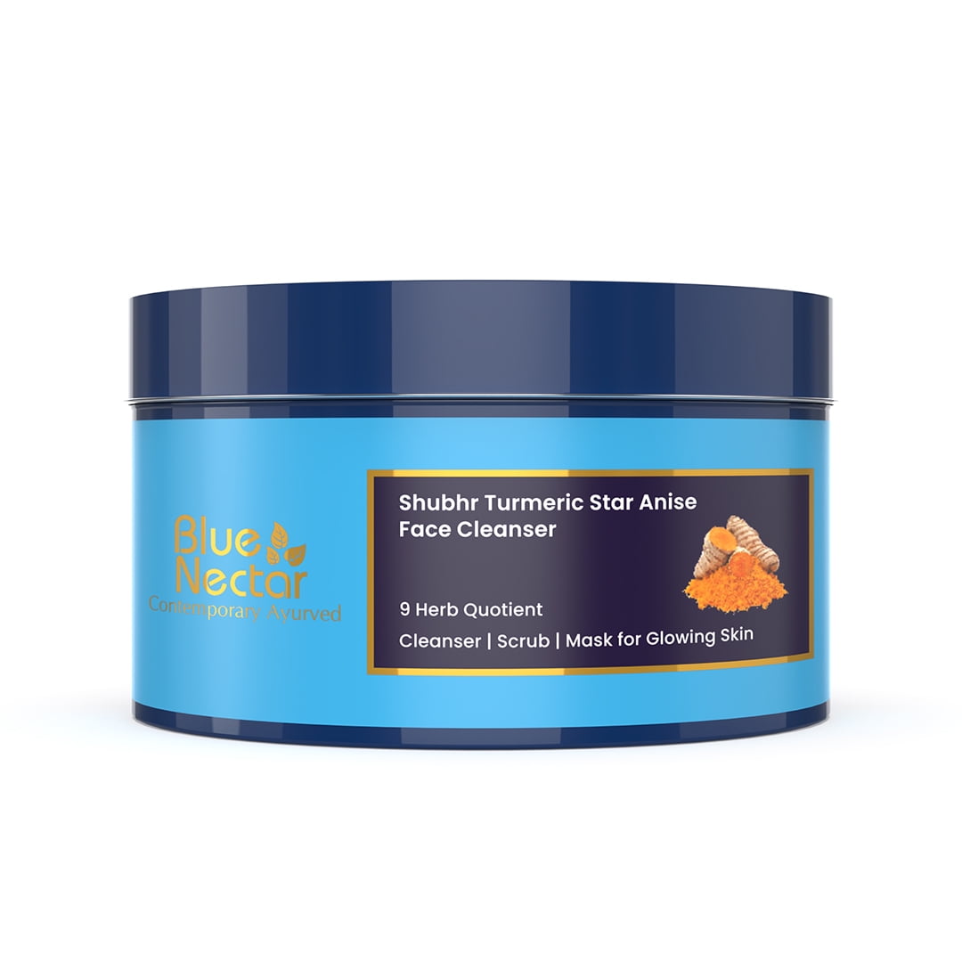 Blue Nectar Shubhr Turmeric Star Anise Powder Face Cleanser for Glowing ...