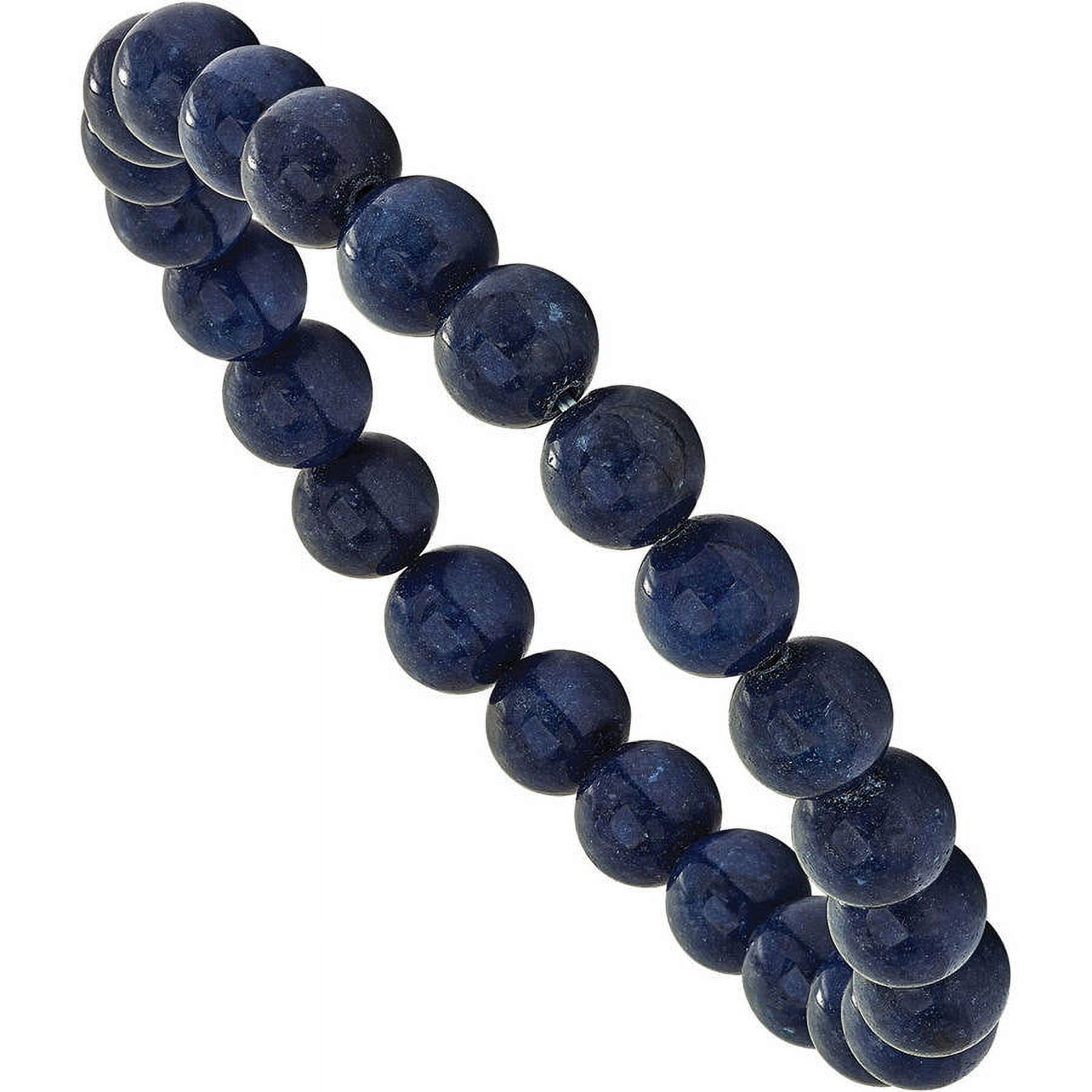 Blue Nephrite Stretch Bracelet - Walmart.com