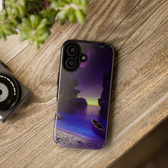 Blue Night Beach Coastal Boho Phone Case for iPhone 11-17 Pro Max ...