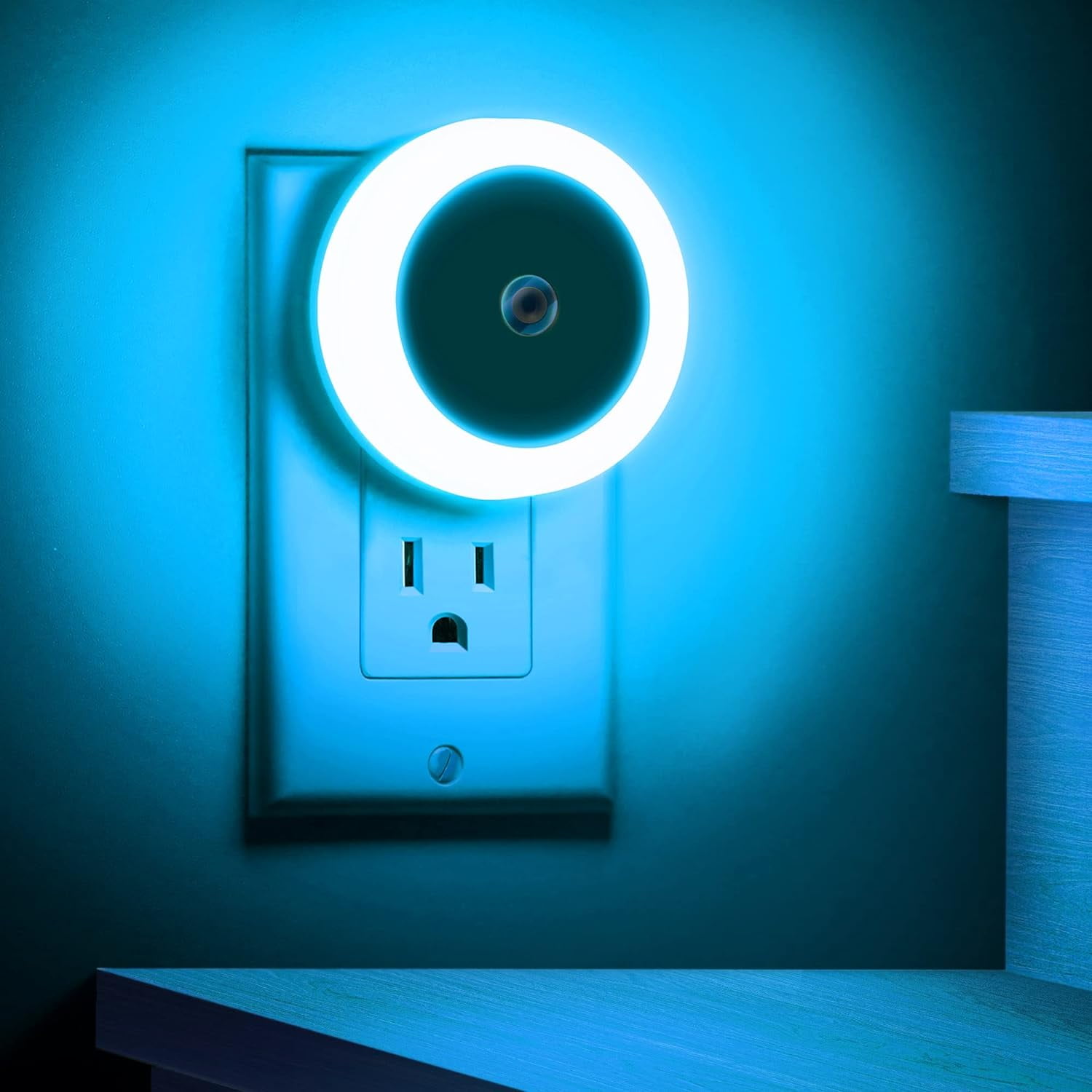 Blue Night Light, Night Lights Plug into Wall [2Pack], Nightlight with ...