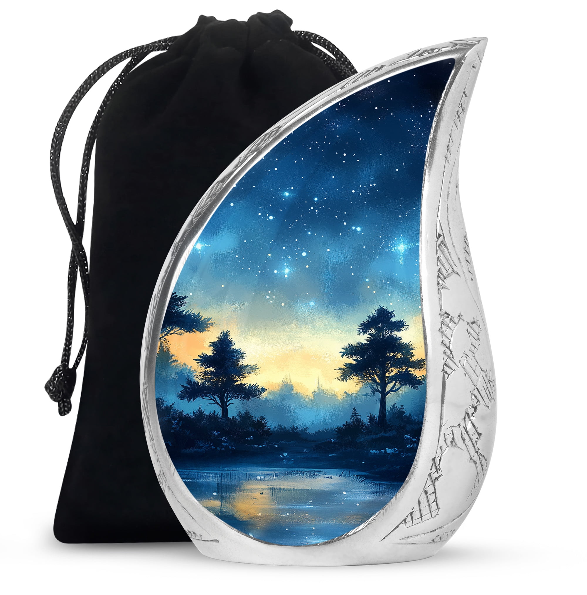 Blue Night Stars Unique Urns For Human Ashes Adult Mom - Cremains Large ...