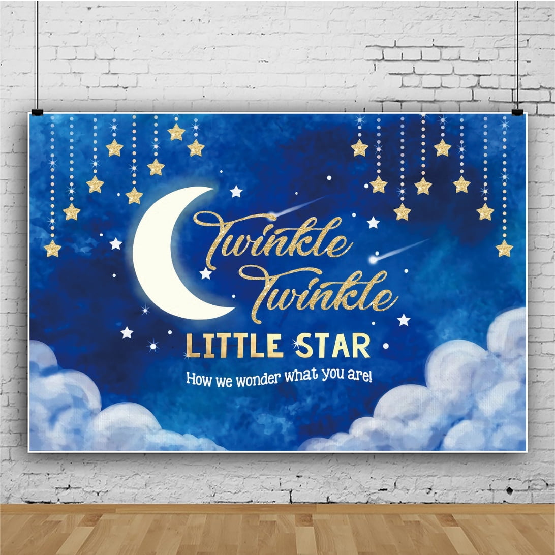 Blue Night Twinkle Twinkle How I Wonder What You Are Star Baptism Baby ...