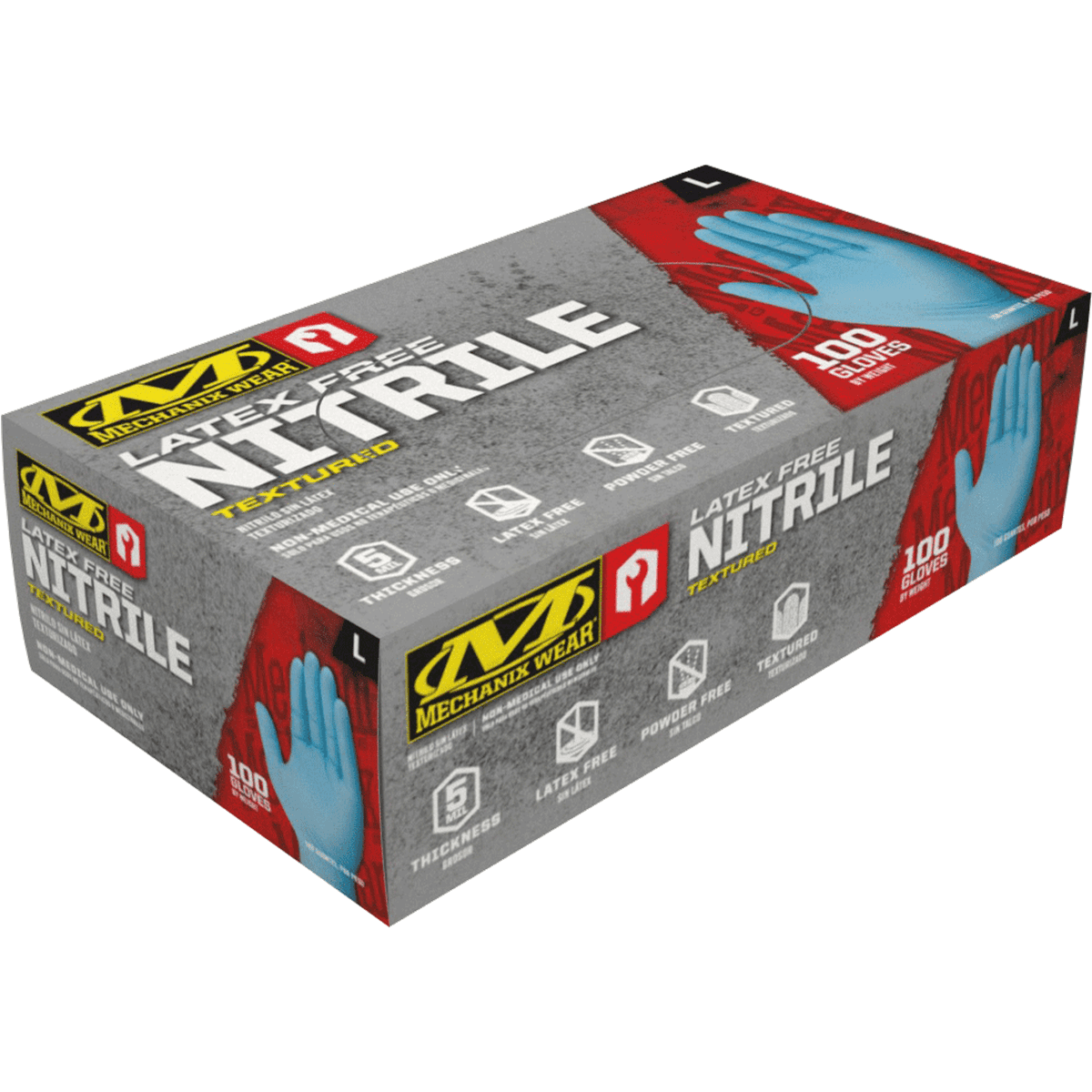 Blue Nitrile 5mil LG, 100PK - Walmart Business Supplies