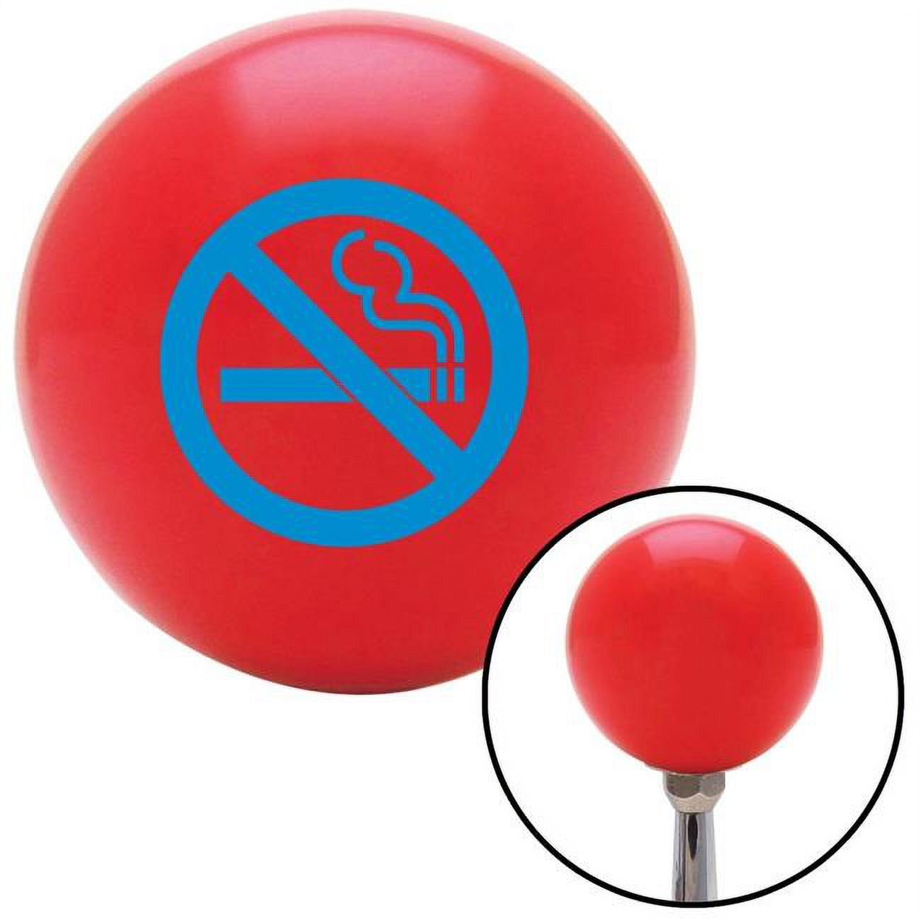 Blue No Smoking Red Shift Knob with M16 x 1.5 Insert Shifter Auto ...