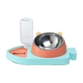 Blue Non-Slide Base 2 In 1 Pet Feeder For Cats Raised With Stainless ...