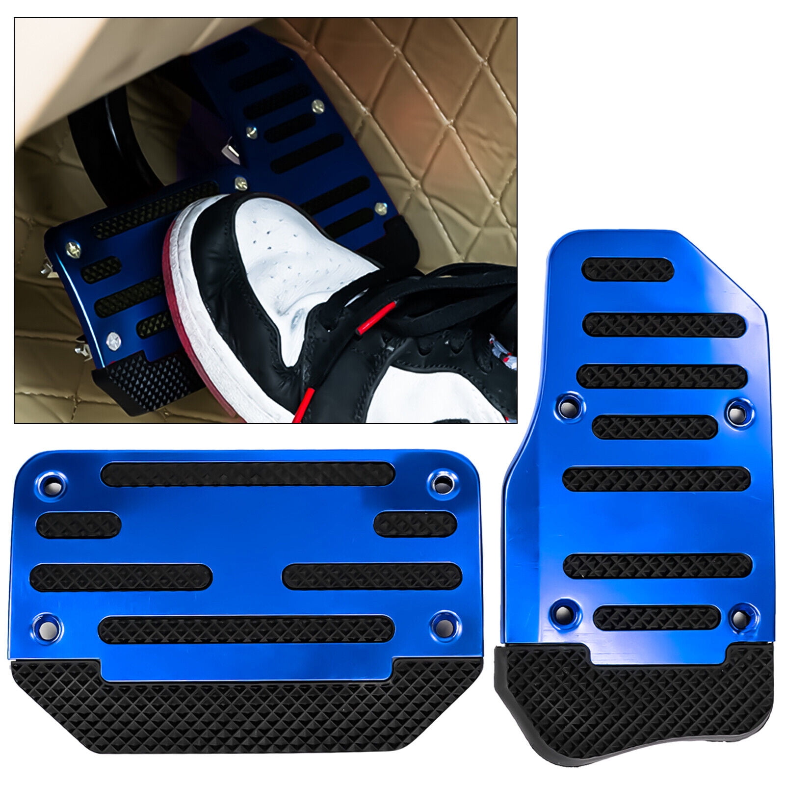 Blue Non Slip Car Auto Accessories Automatic Gas Brake Foot Pedal Pad ...