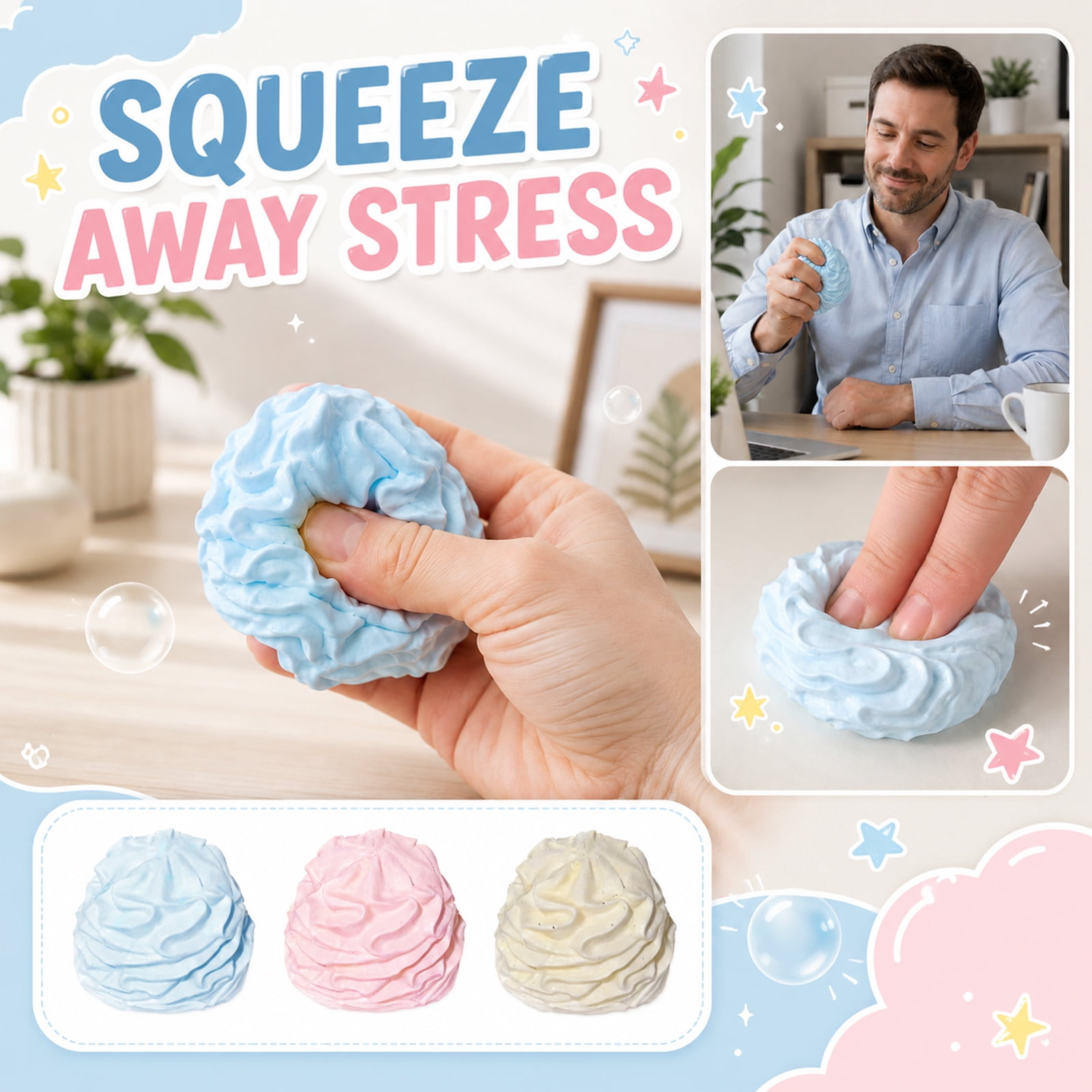 Blue Novelty Squeeze Toys, Sensory Squeeze Toys, Relaxation Relief ...
