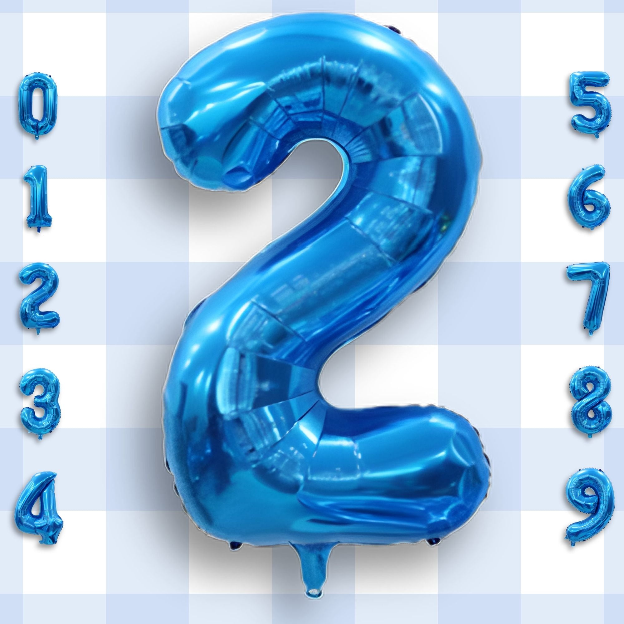 Blue Number 2 Balloon 40" - Mylar Foil Helium or Air Inflatable ...