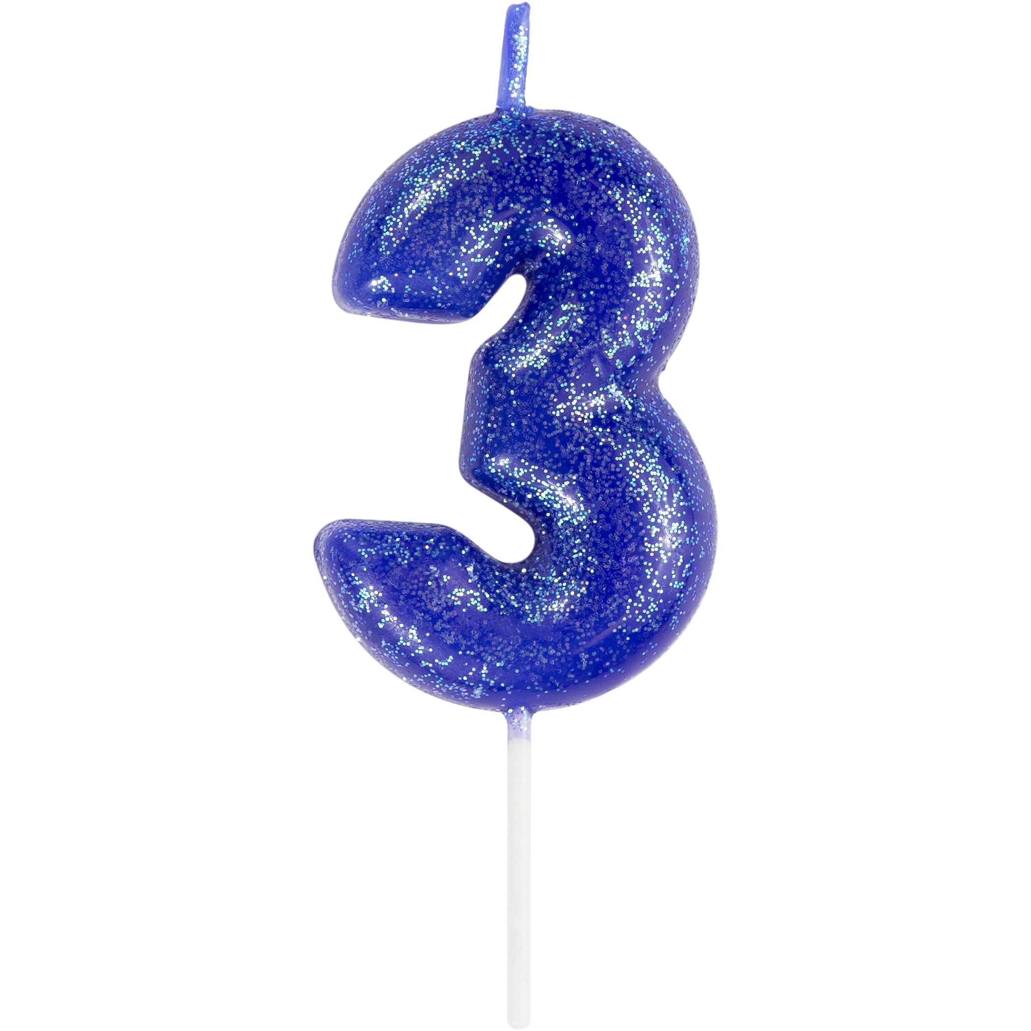 Blue Number 3 Birthday Candle - Walmart.com