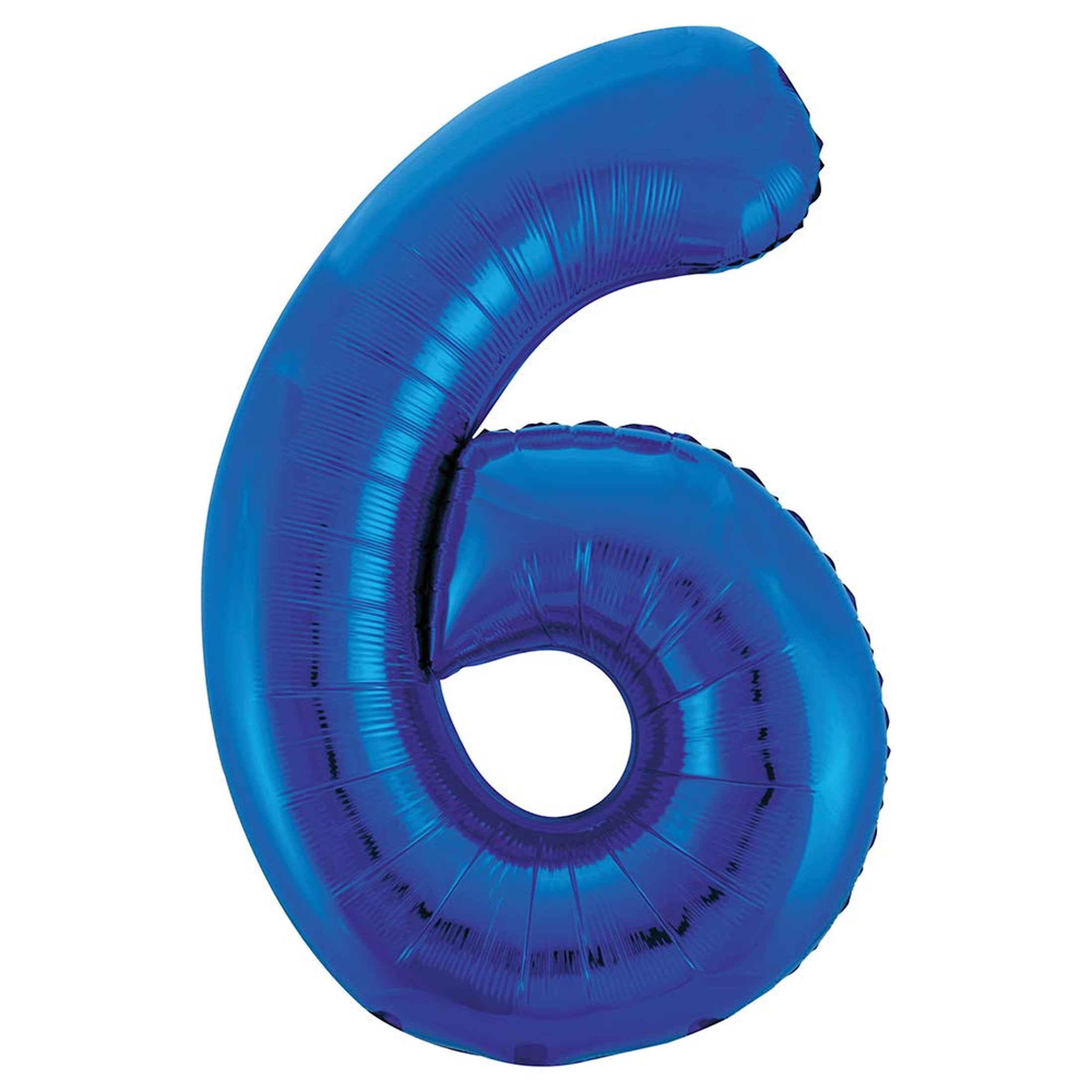Blue Number 6 Balloon Pack - 34" F Shaped (Set of 5) - High-Quality ...