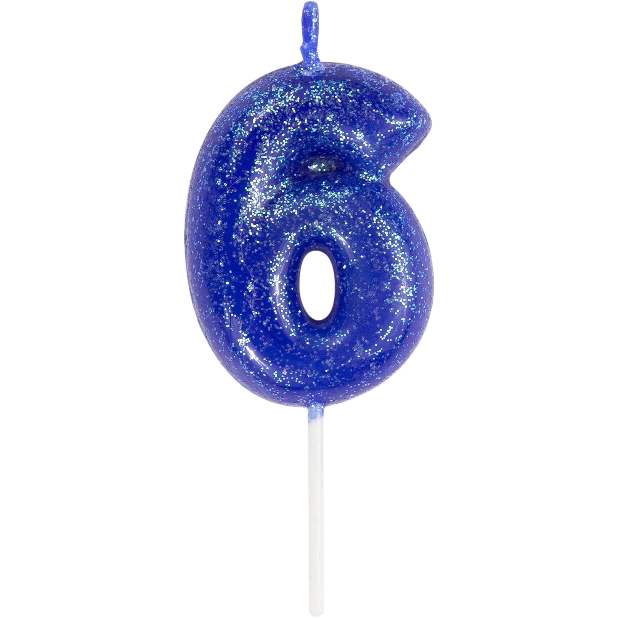 Blue Number 6 Birthday Candle - Walmart.com