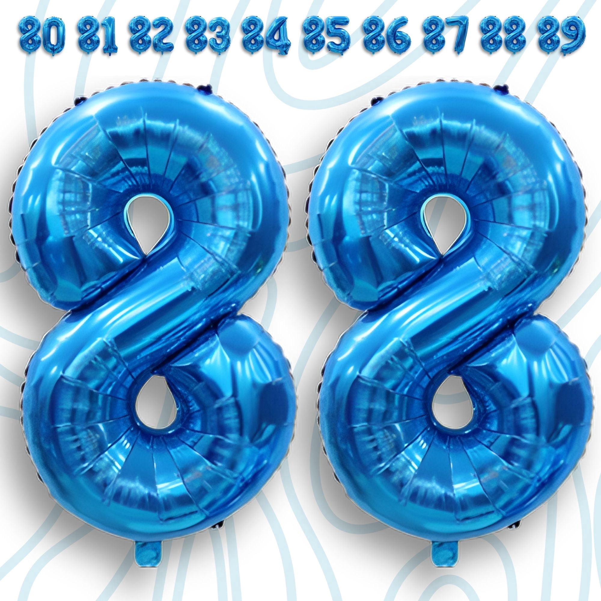 Blue Number 88 Mylar Foil Balloon 40 inch - Helium / Air Filled ...