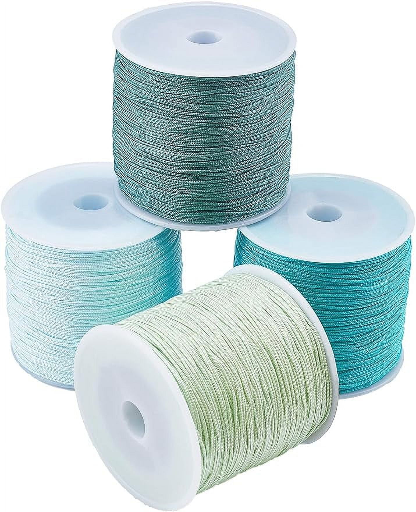 Blue Nylon Thread 0.8mm 436 Yards Bracelet String Beading Cord Knotting ...