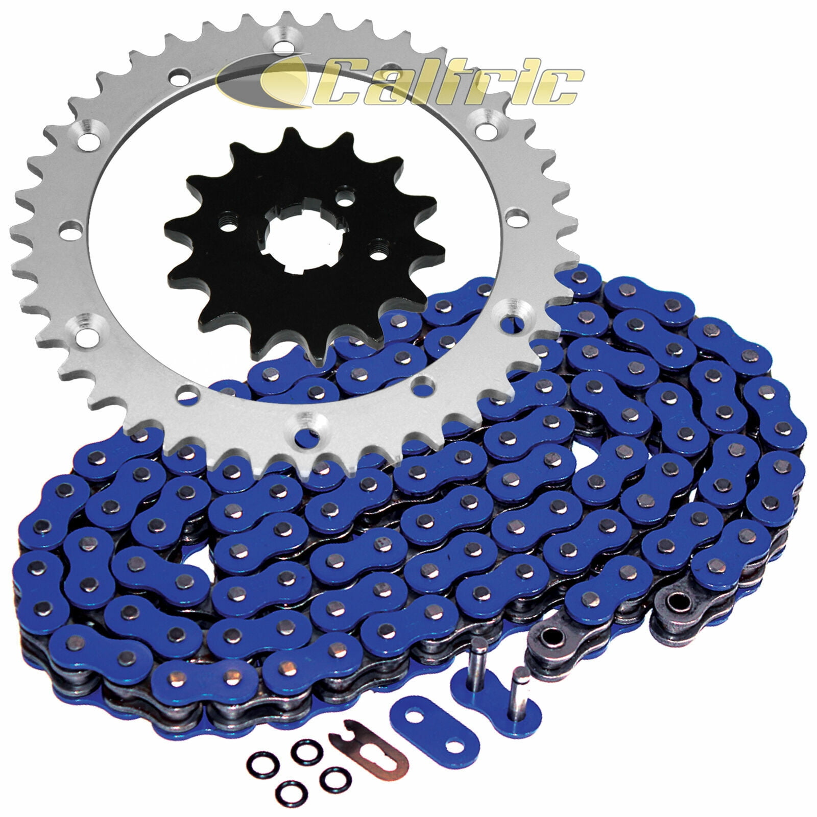 Blue O-Ring Drive Chain & Sprockets Kit for Yamaha Banshee 350 YFZ350 ...